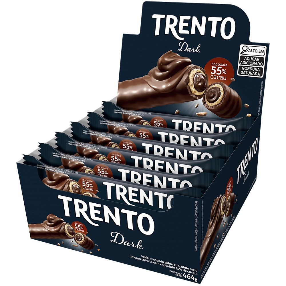 Wafer Trento Dark 29g - Destro